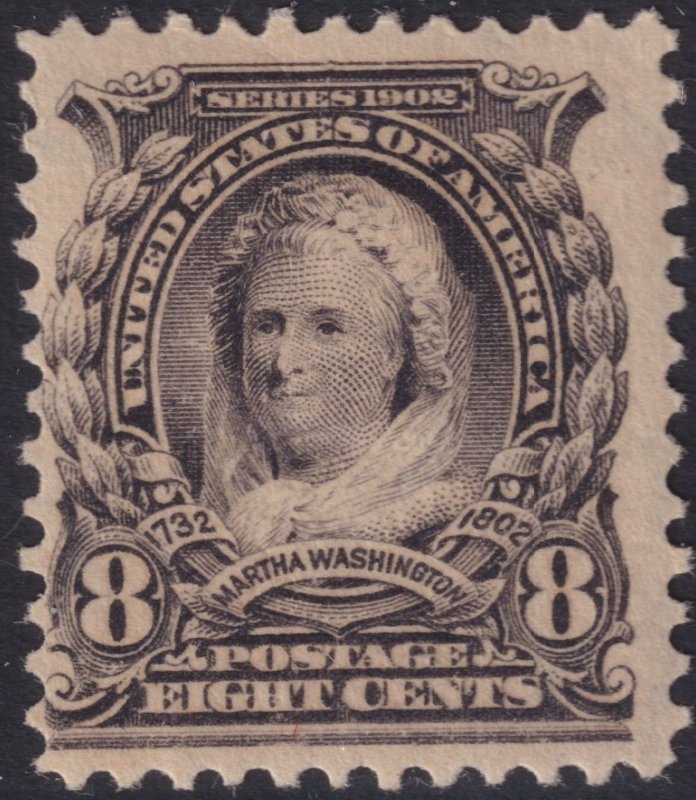 Sc# 306 U.S. 1902 - 1903 "Martha Washington" 8¢ issue MLH CV $45.00 ...