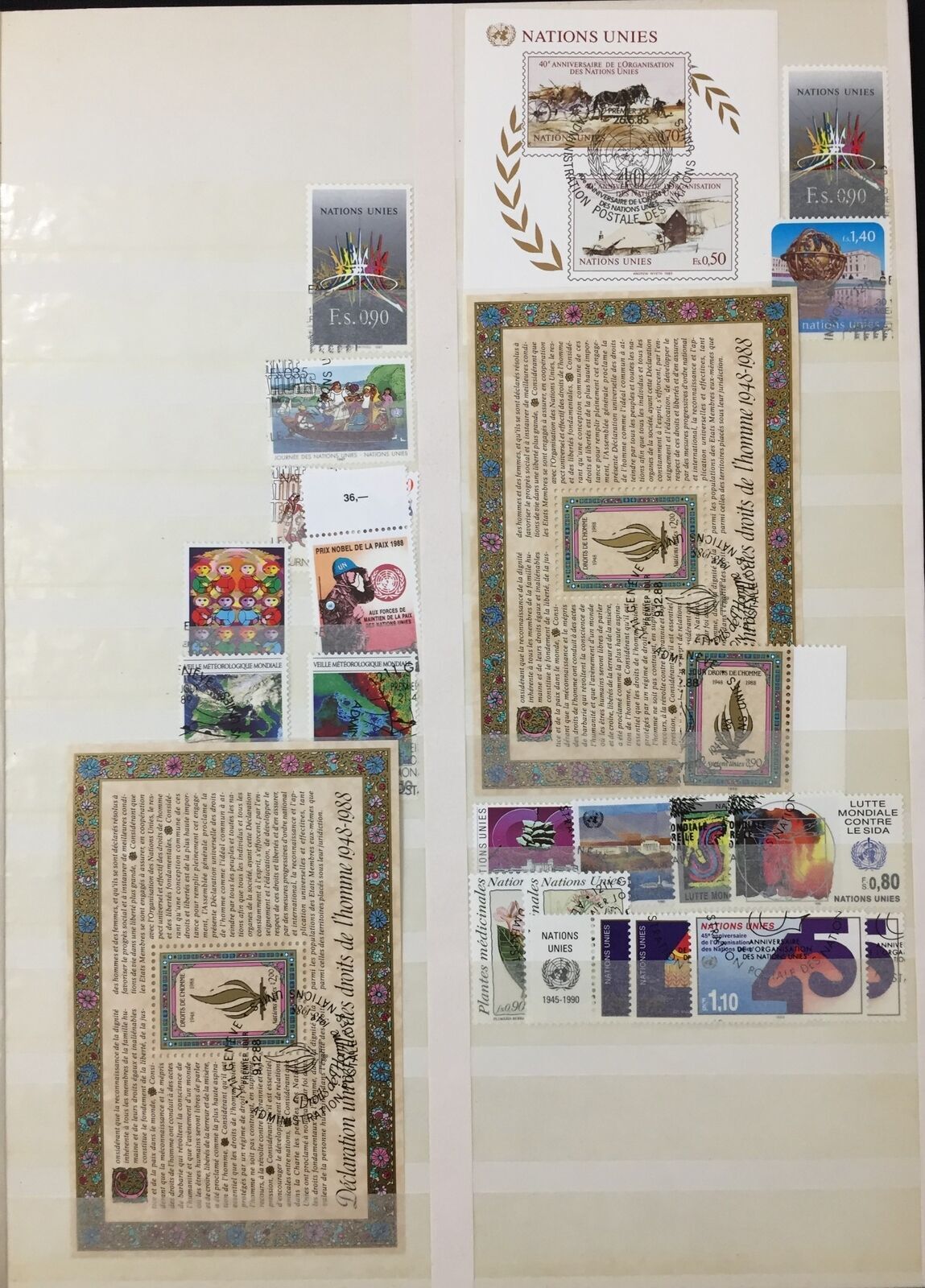 United Nations UN Wildlife Art Used+Blocks (Apx 300 Stamps) ZK1243 ...