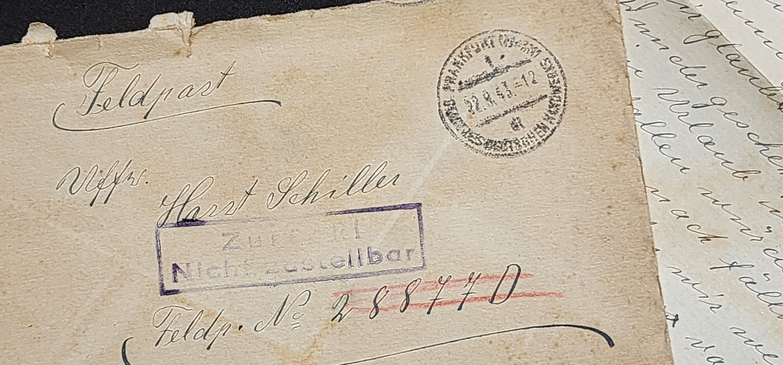 RARE WWII German Feldpost Letter KC Holder Luftwaffe war Hero HORST ...