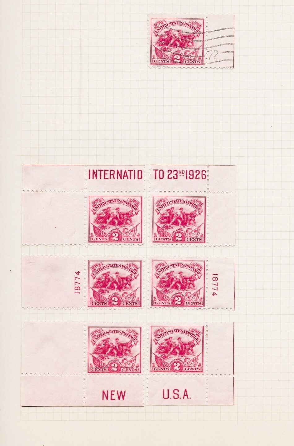United States #629 & 630 SS - White Plains - 95 Stamps + SS - See Scans ...