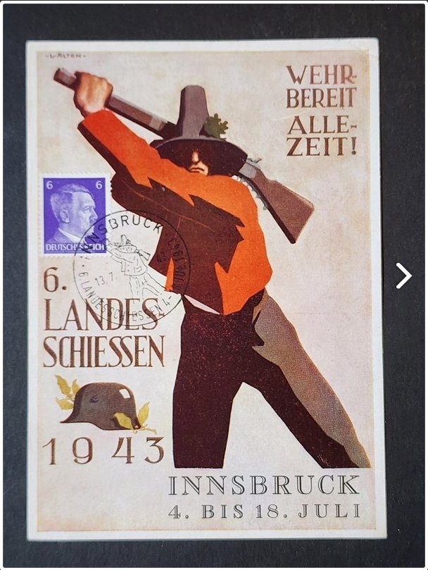 WW2 WWII Nazi Germany Third Reich postcard Innsbruck w German Steel ...