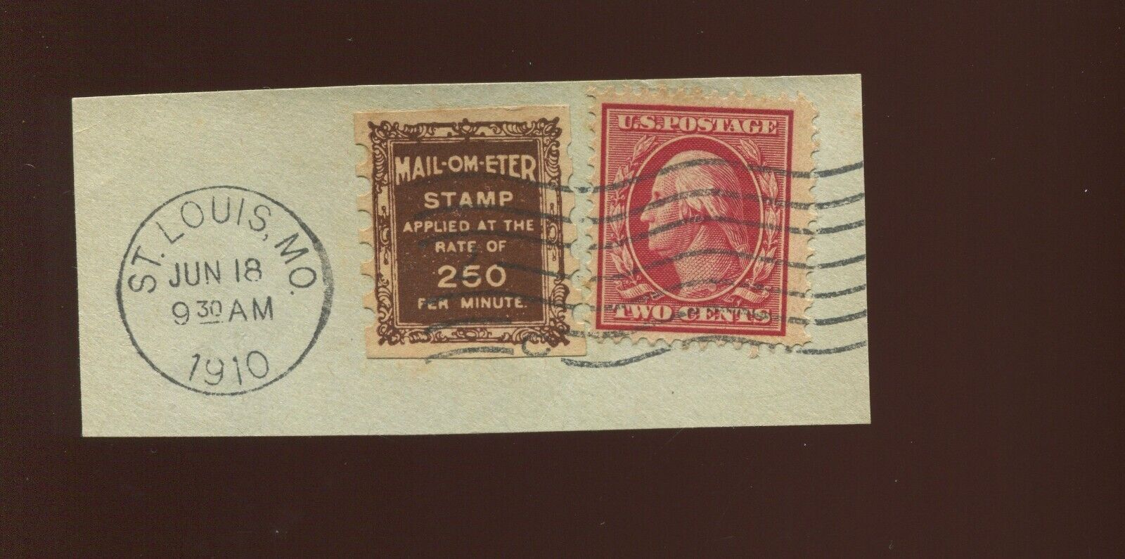 Td15 Mailometer Type I Perfs Testing Purposes Used Stamp With 1910 CCL ...