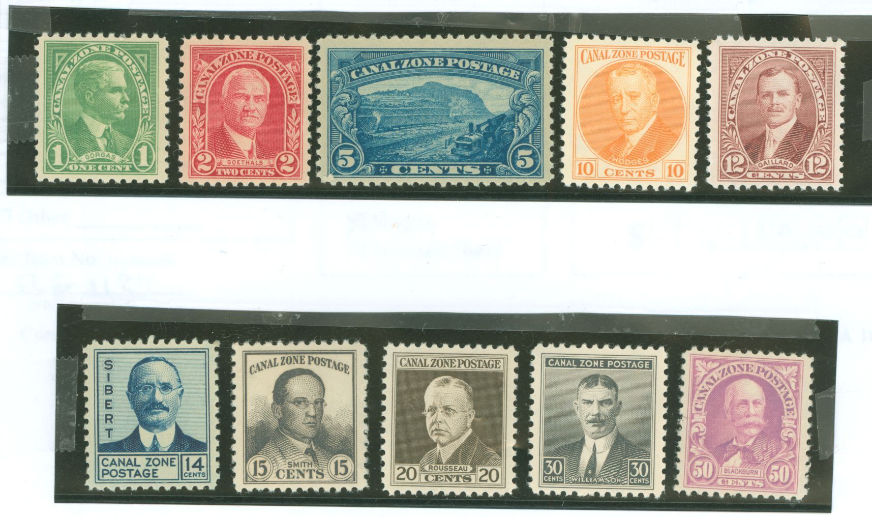 Canal Zone #105-114 Single (Complete Set) | Worldwide - Other, General ...