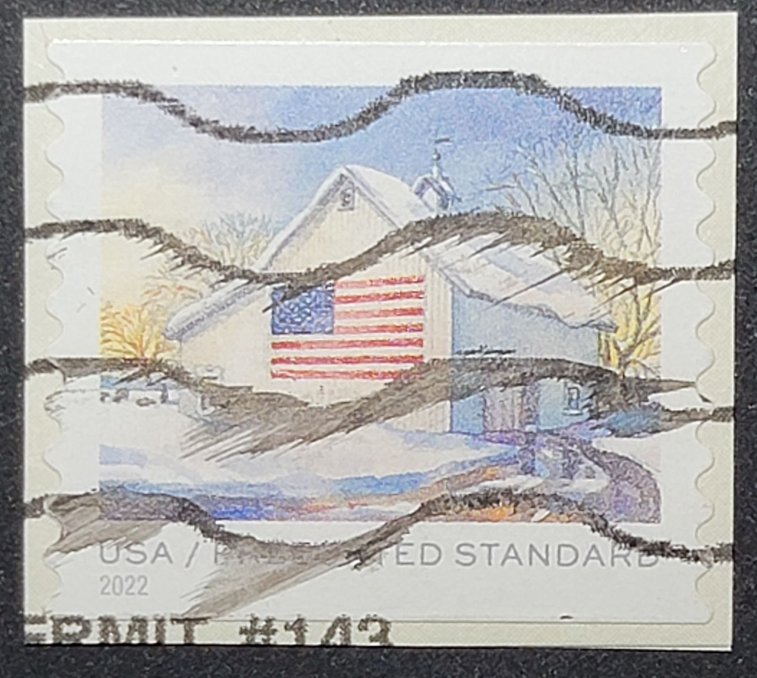 US 5685 (2022 Flags on Barns - Flag on White Barn) | United States ...