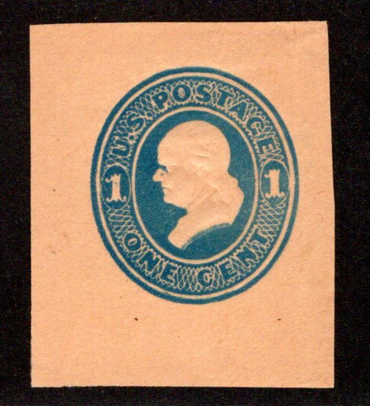 Scott W120a, 1c dark blue on manila, Used, Cut Square Wrapper, Lincoln ...