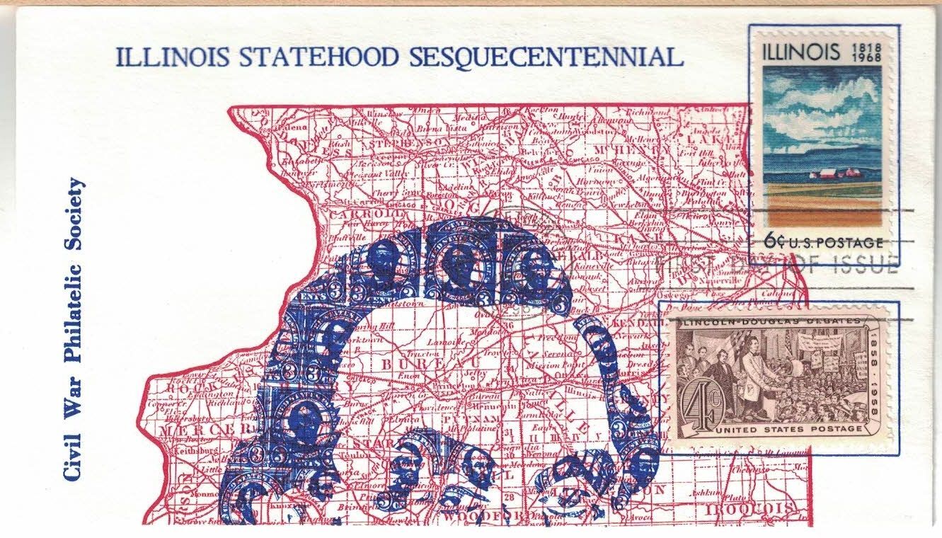 1968 FDC, #1339, 6c Illinois Statehood, Frank R. Raciti (3) | United ...