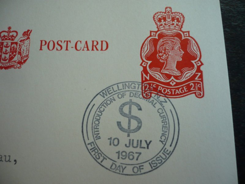Postal History - New Zealand - Inland Post-Card 2 1/2c. - First Day ...
