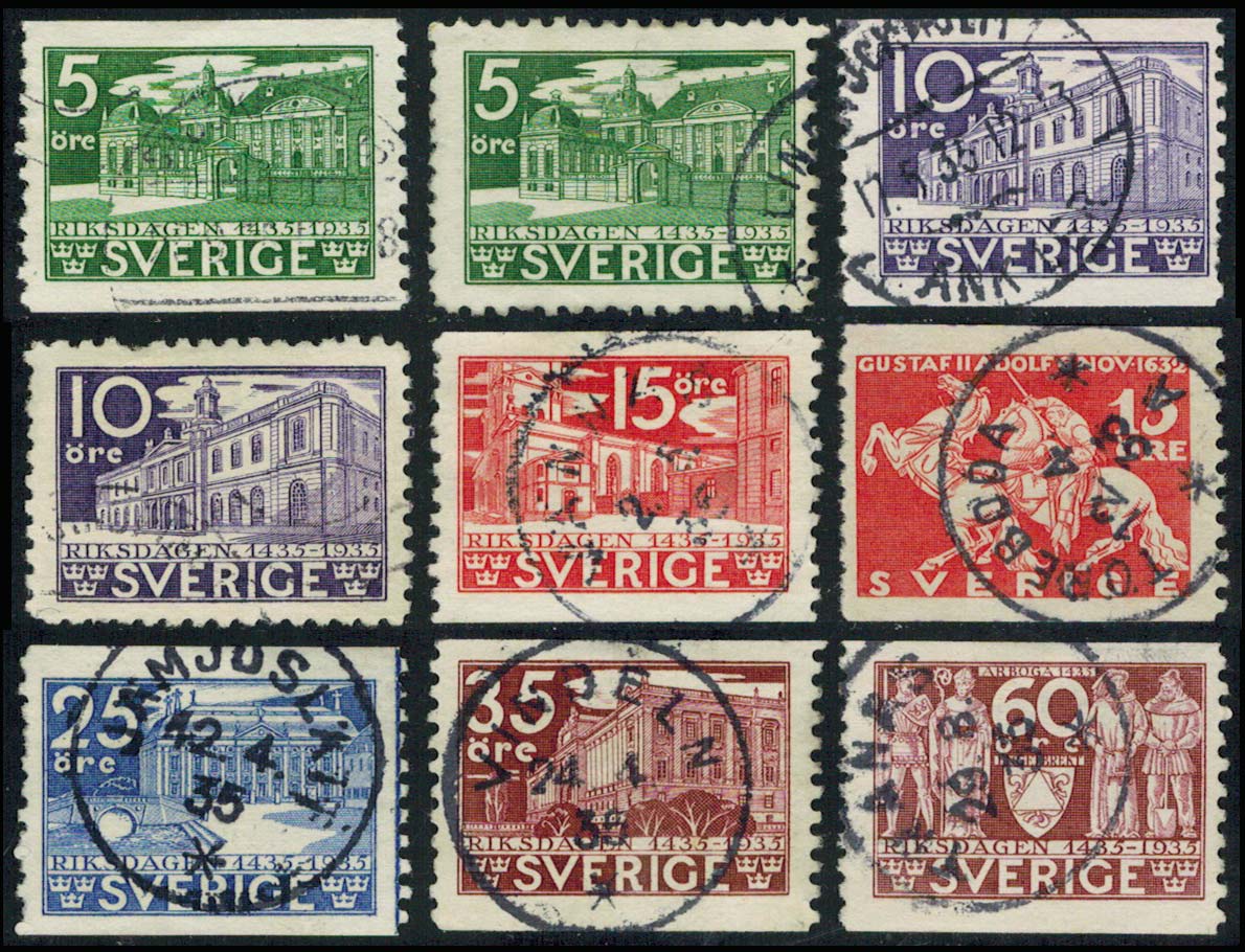 Sweden Scott 239-247 Used. | Europe - Sweden, General Issue Stamp ...