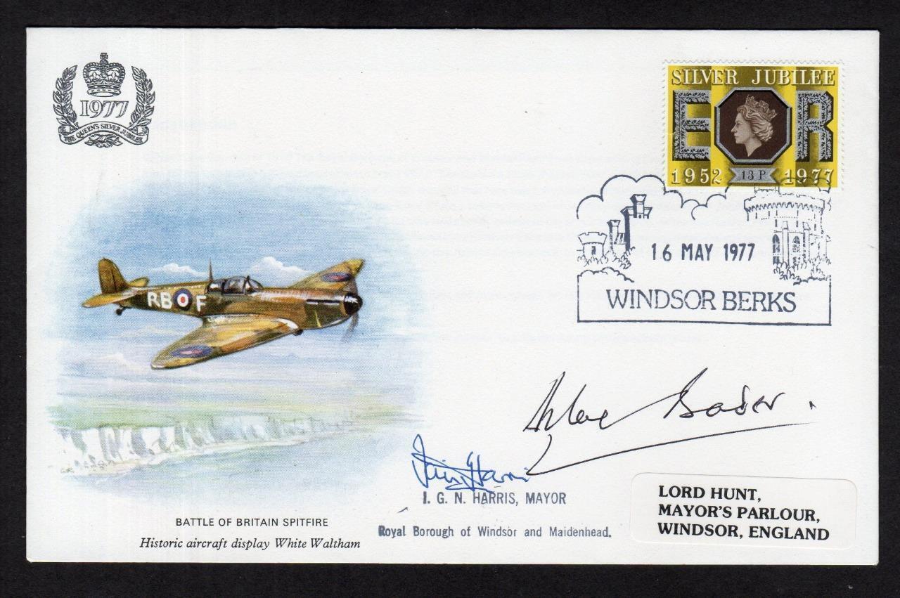 1977 Spitfire Cover Signed by Douglas Bader & IGN Harris (Mayor of ...