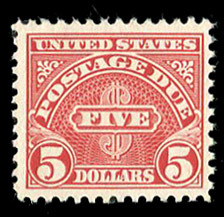 United States, Postage Dues #J78, 1930 $5 carmine, well centered, never ...