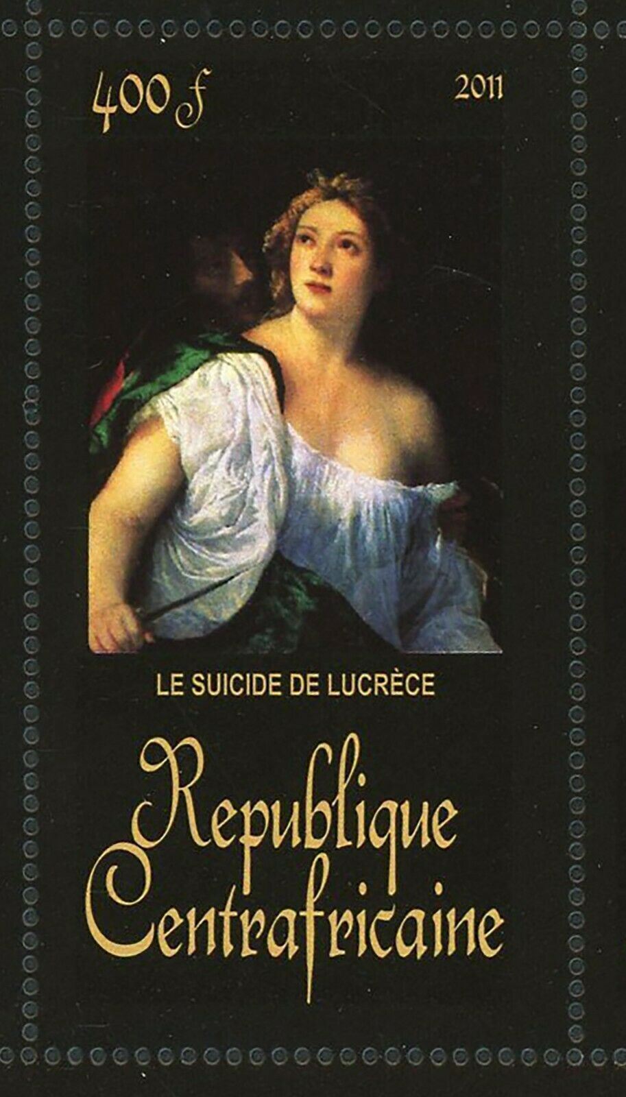 Tiziano Vecelli Stamp Venus En Devant Le Miroir Le Suicide De Lucrèce S ...