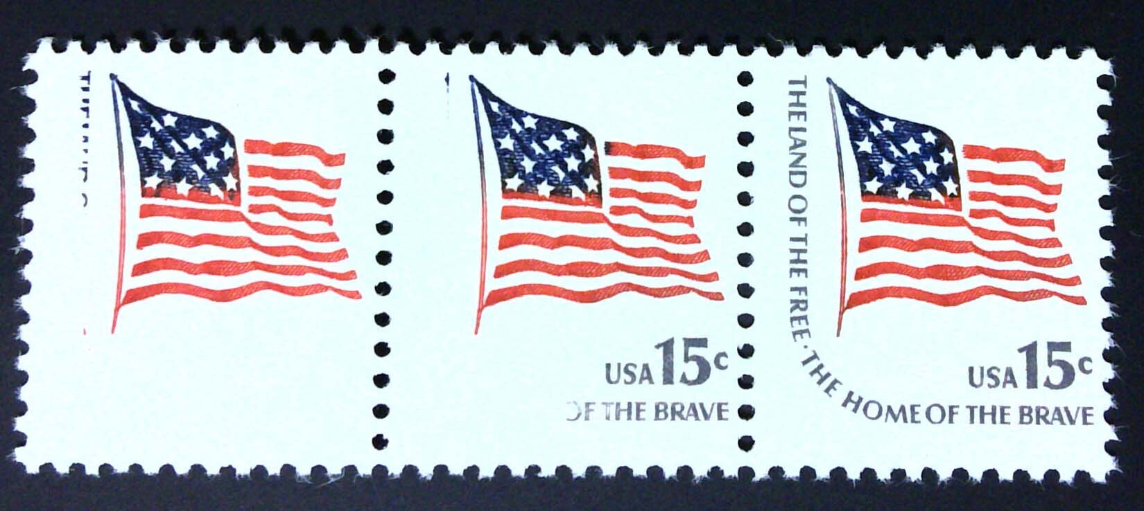 Scott #1597 - EFO - 15c gray, dark blue & red - Fort McHenry Flag - MNH ...