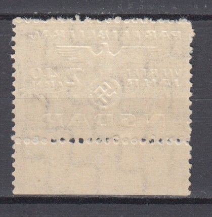 WWII Third Reich NSDAP Party 1944 2,40 RM Revenue Membership MNH OG ...
