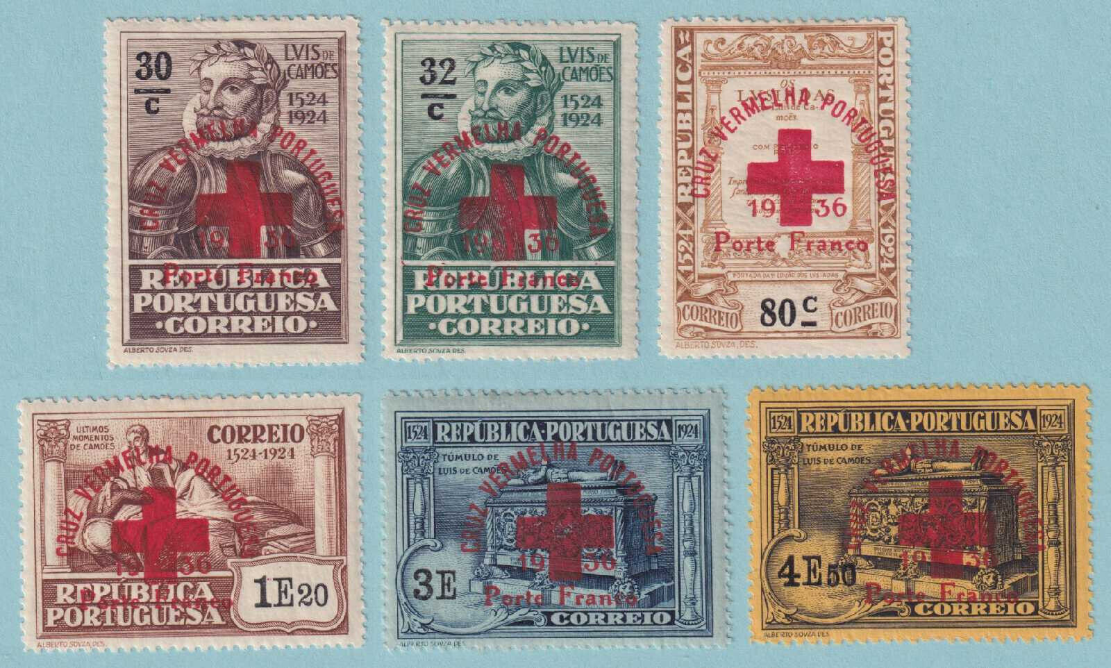 Portugal 1s66 - 1s71 Franchise Stamps Mint Hinged OG * SET - Very Fine ...
