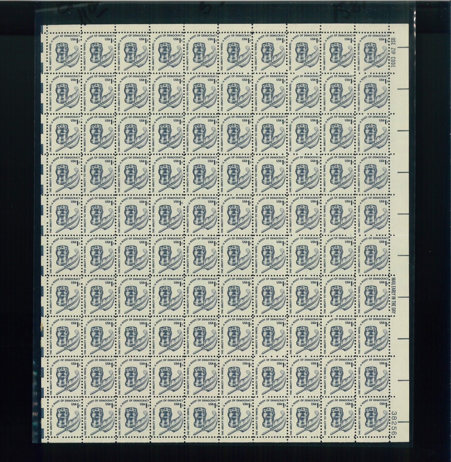 United States 1¢ Ability to Write Postage Stamp #1581 MNH Full Sheet ...