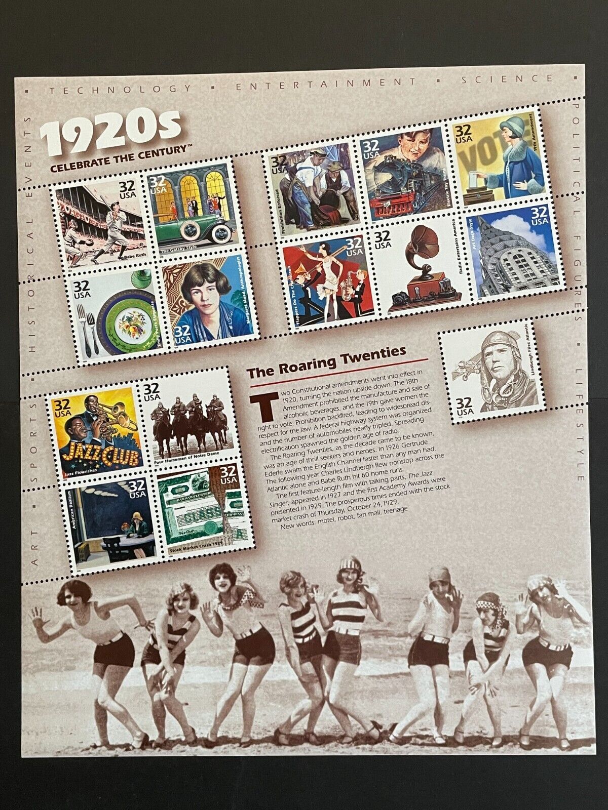 1998 sheet Celebrate the Century 1920s Sc# 3184 | United States ...