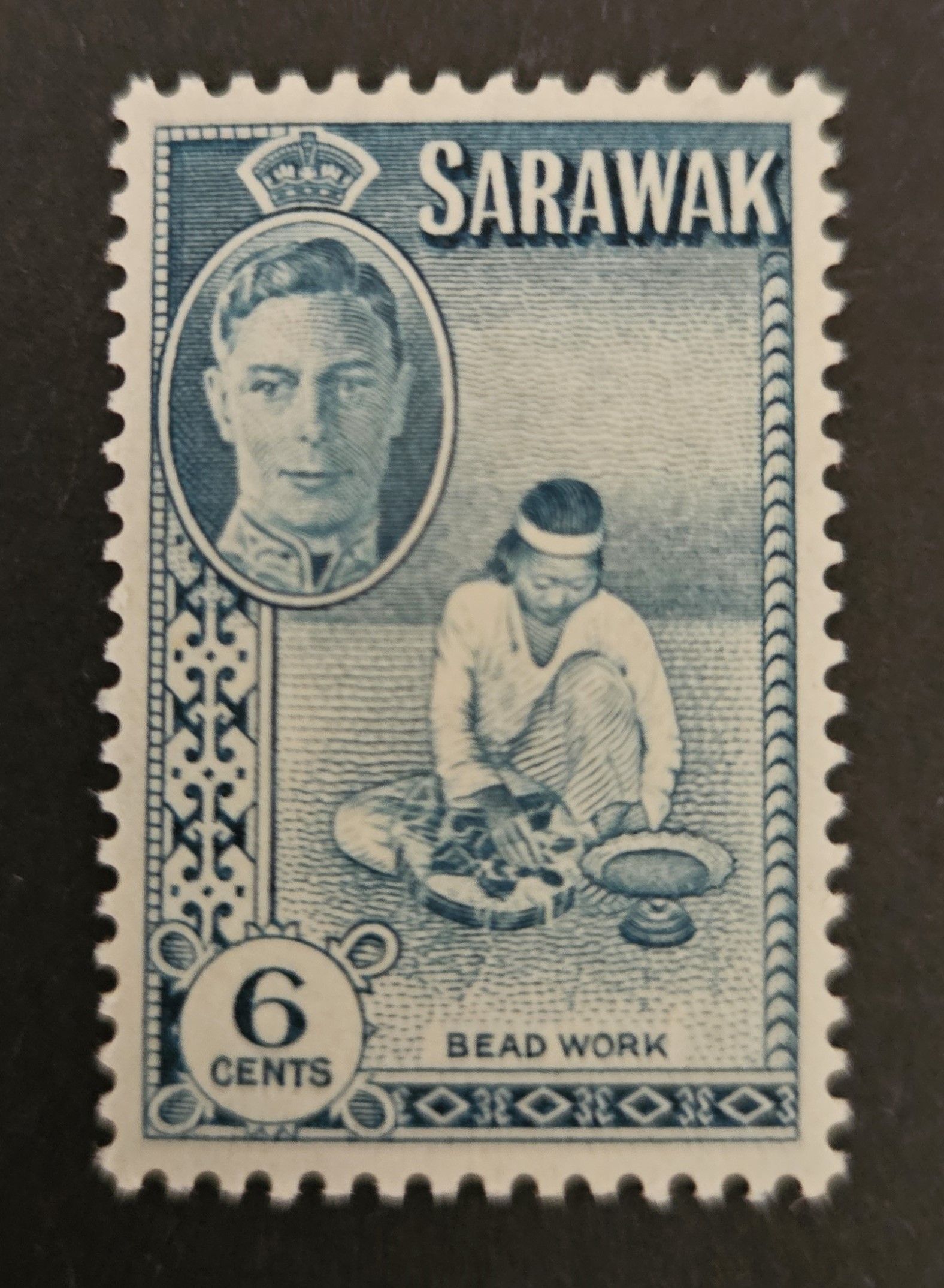 Sarawak 1950 SG175 6c mm KGVI pictorial definitive issue | Asia ...