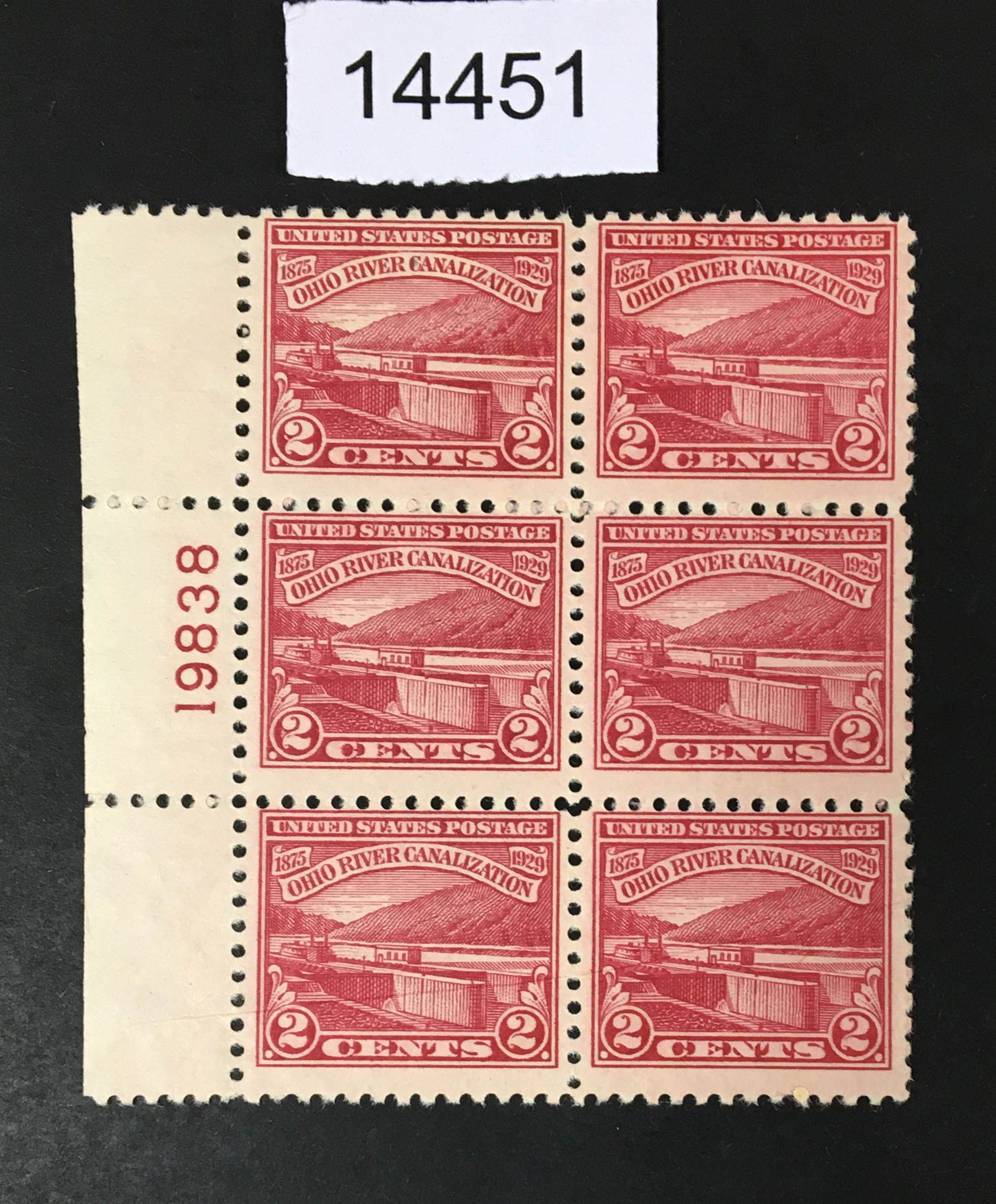 US Stamps # 681 Plate Block of 6 Mint OG NH $20 LOT #14451 | United ...