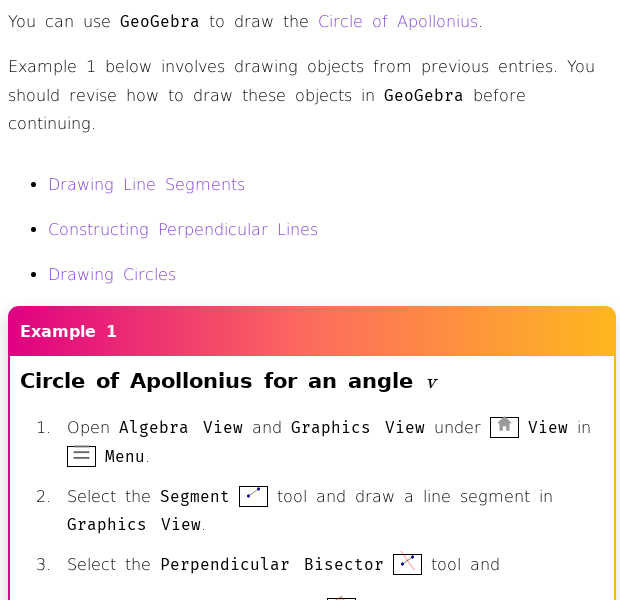 Geometry in GeoGebra | Guide for Commands and Views | House of Math
