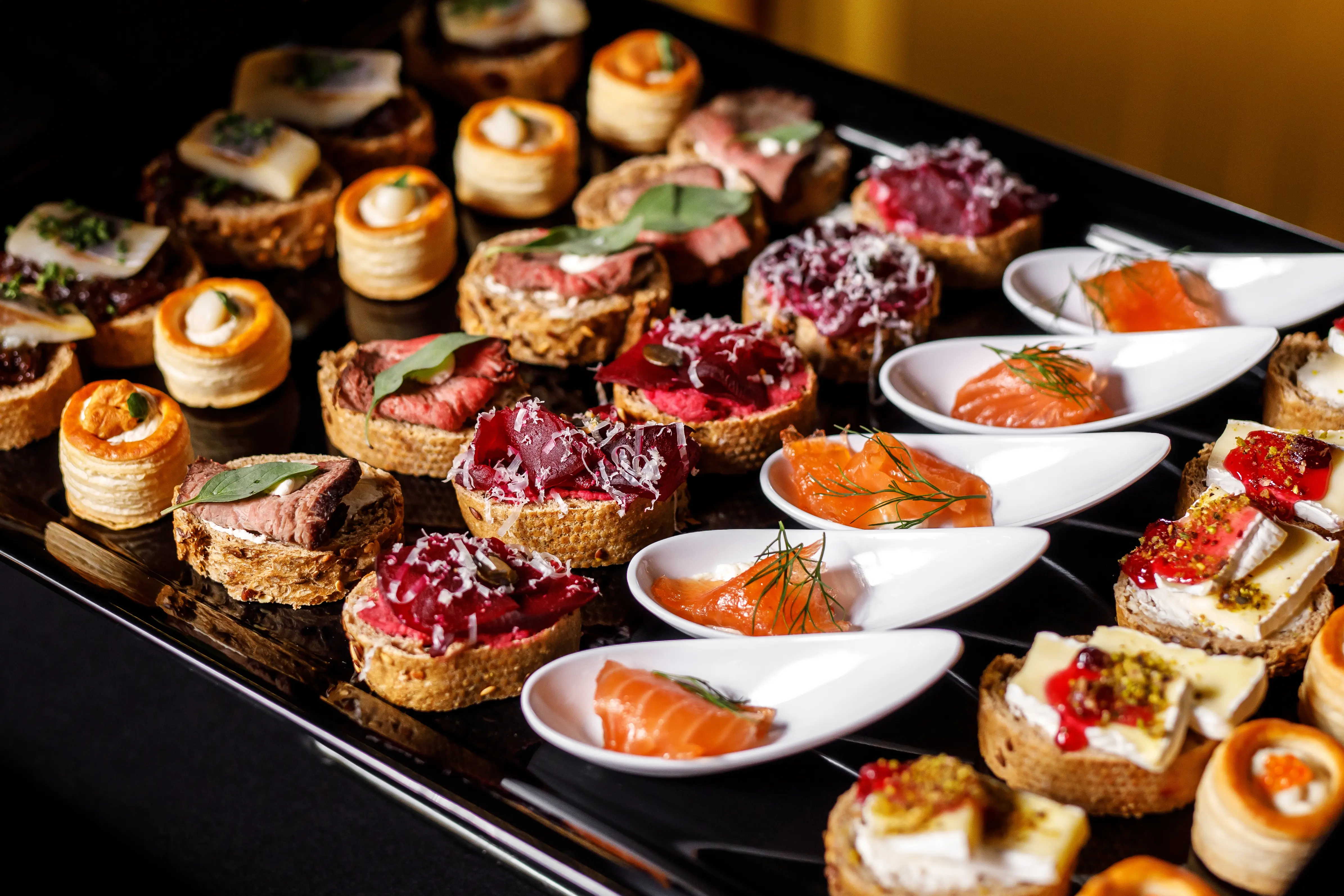British Inspired Canapés & Hosting by Private Chef Tom M