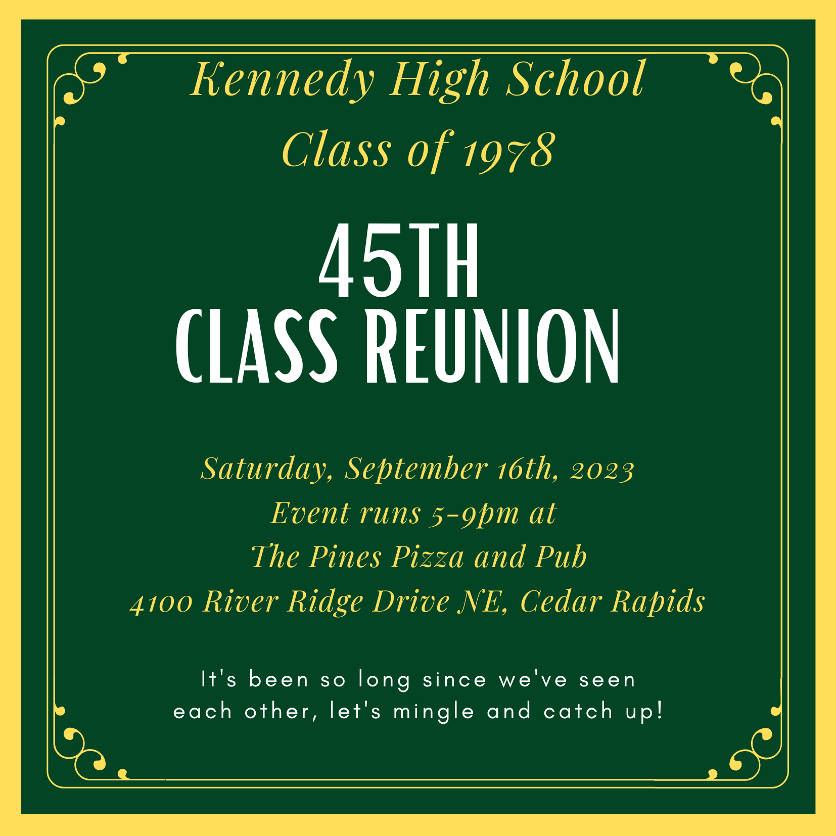 Kennedy High School 45th Class Reunion | Hoopla
