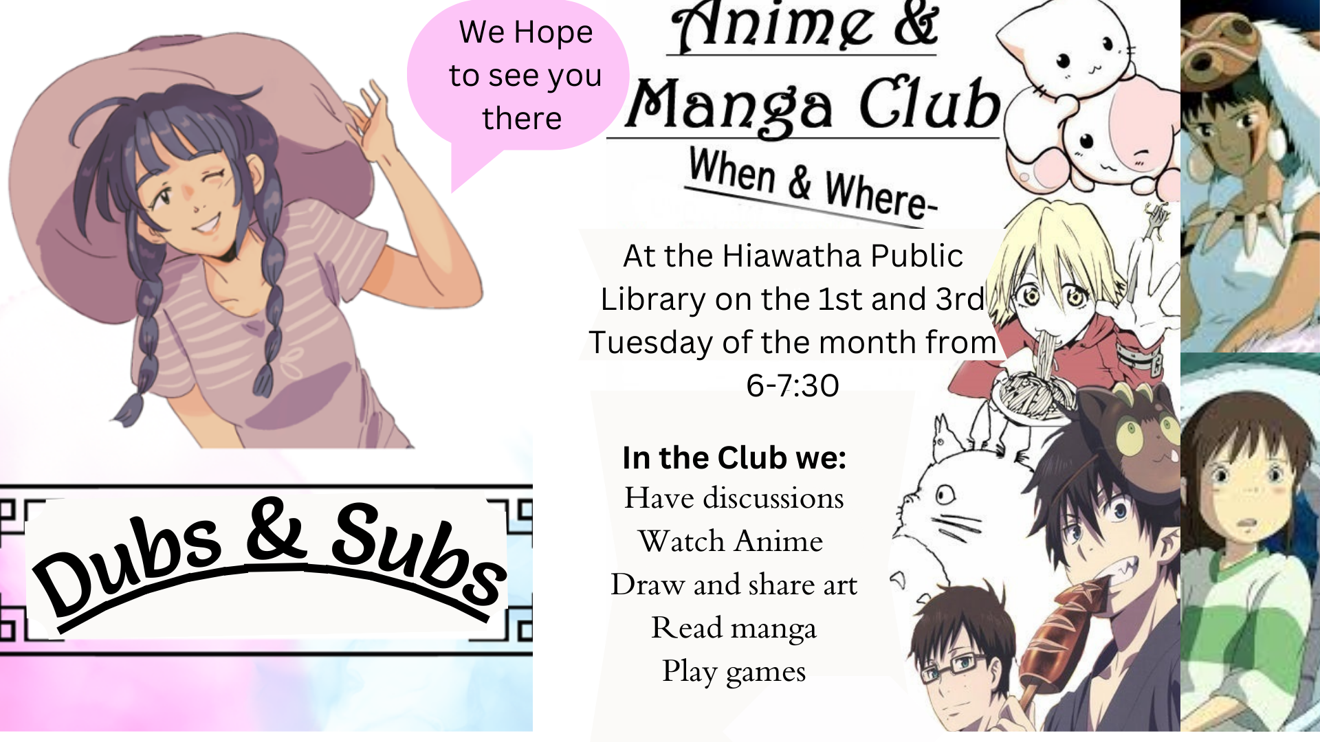 Dubs and Subs Adult and Teen Anime and Manga Club | Hoopla