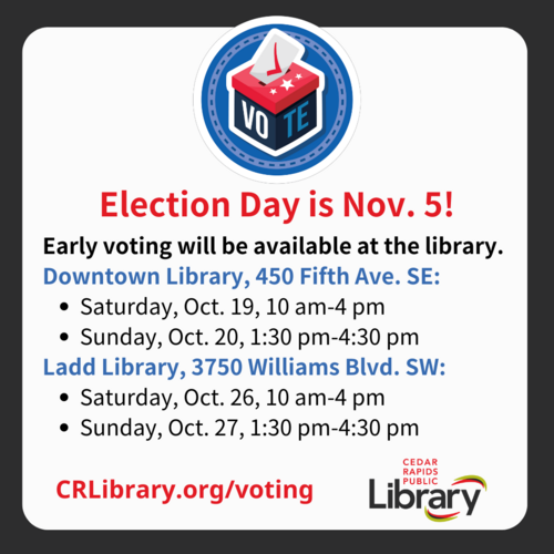 Early Voting at the Downtown Library | Hoopla