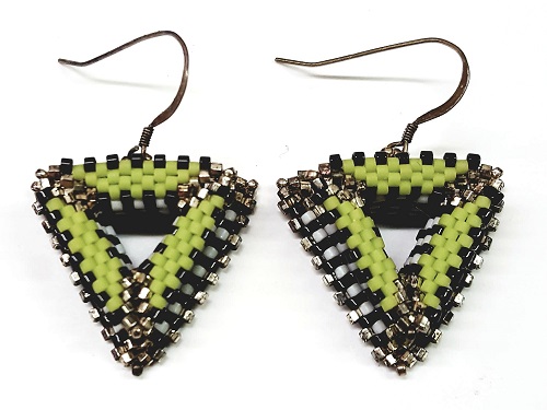 Raised Triangle Earrings | Hoopla