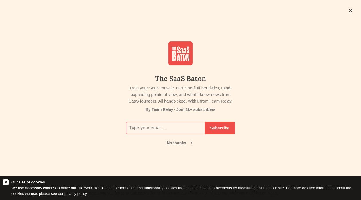 The SaaS Baton - InboxReads