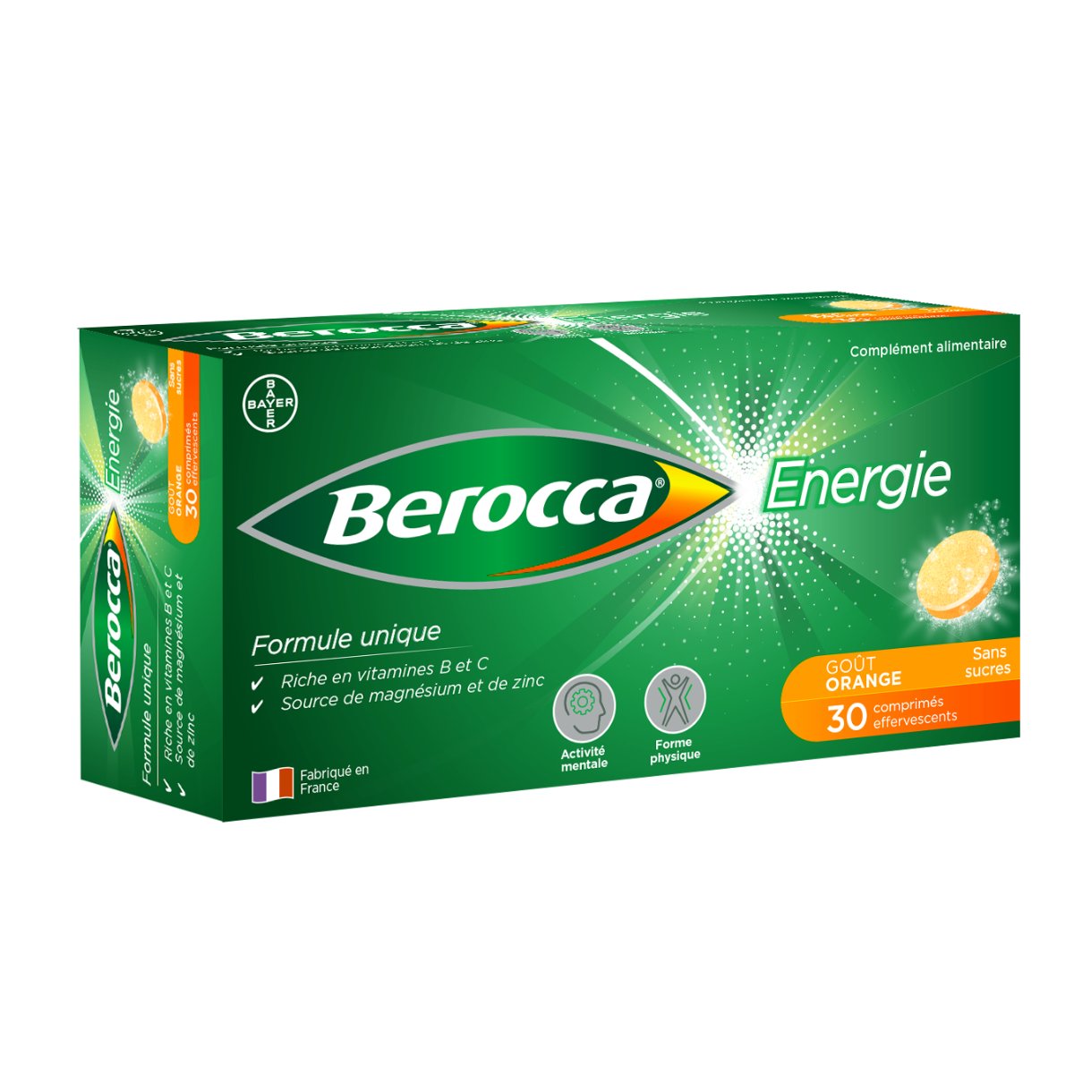 Berocca Energie Comprimé Effervescent 30 - totum pharmaciens
