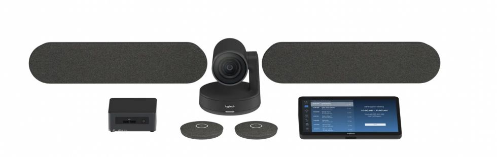 Logitech Zoom Room Large Kokoushuoneen zoom-tekniikka etäkokouksiin ...