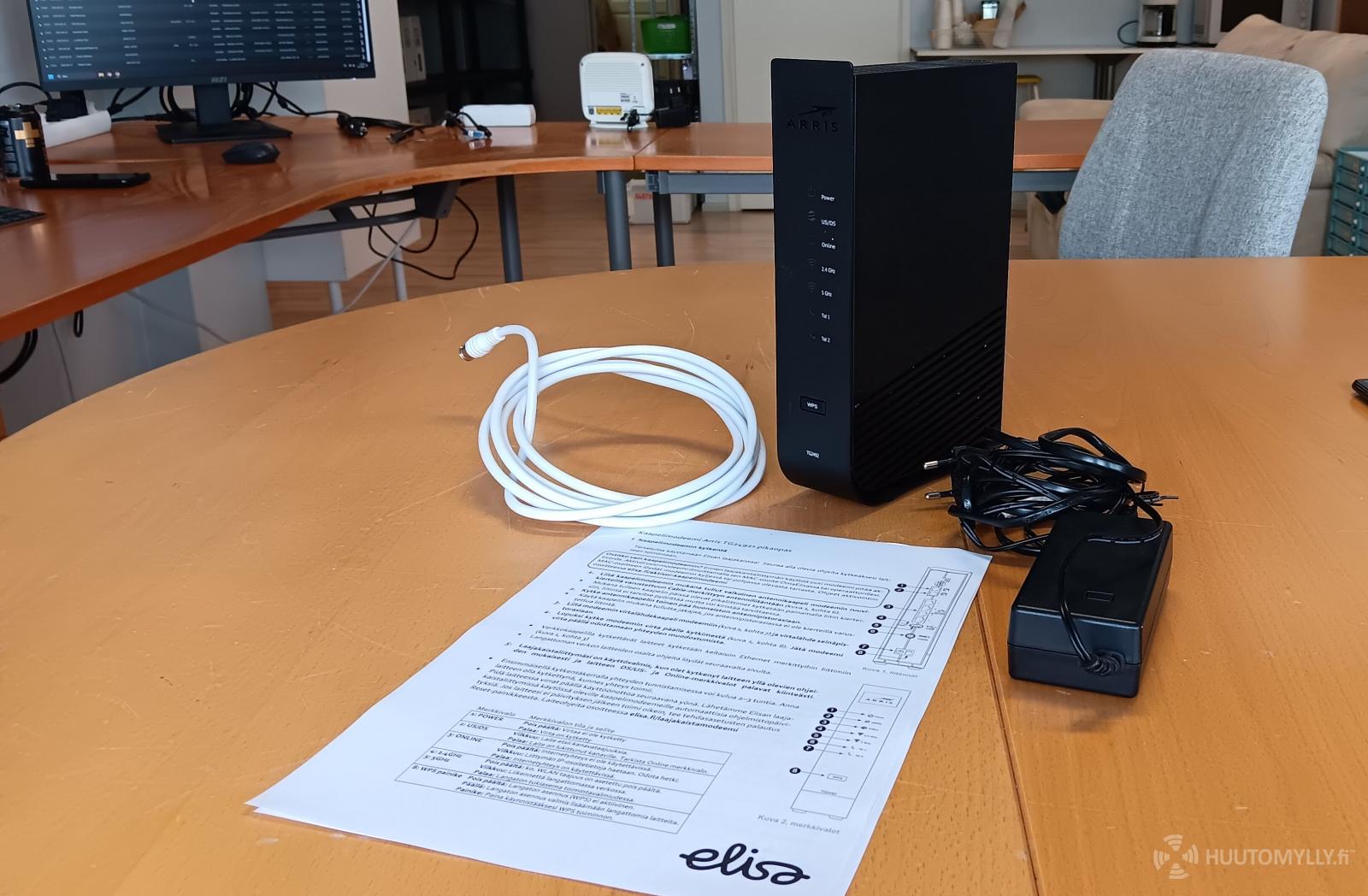 Testattu toimiva kaapelimodeemi kokonaisuus – Huutomylly.fi