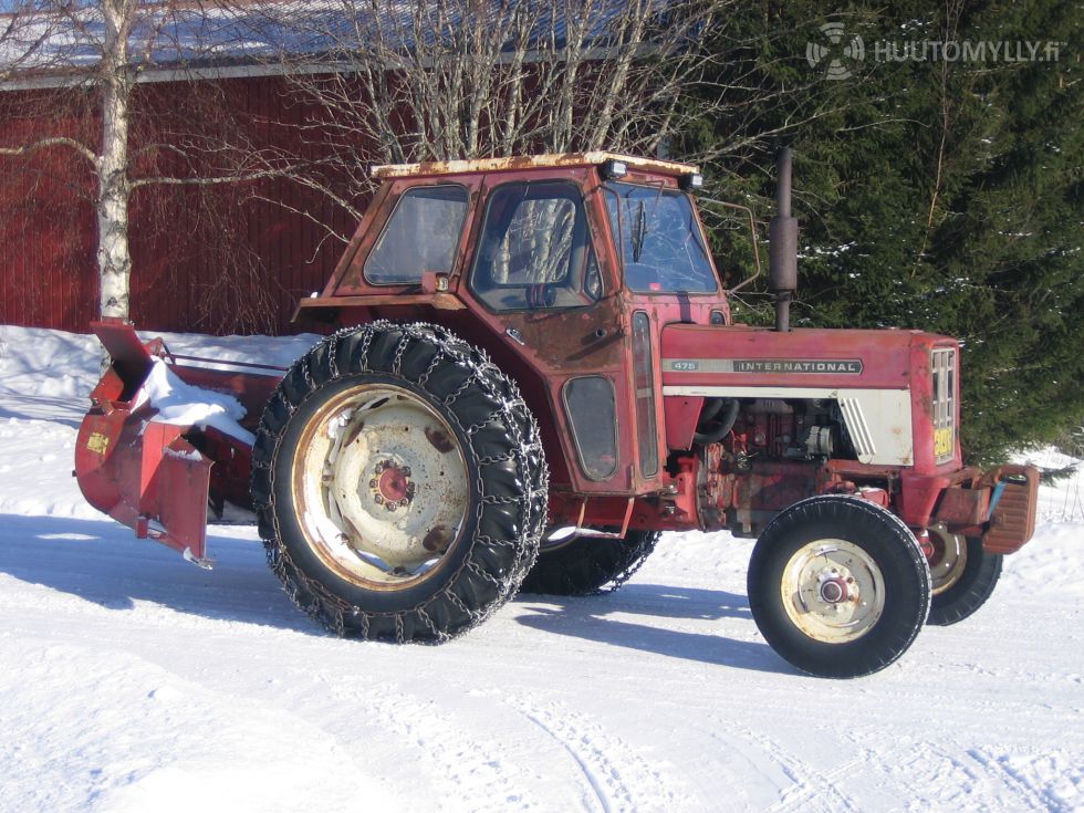 International 475 vm.1976 ja Esko lumilinko sekä työkoneet. – Huutomylly.fi