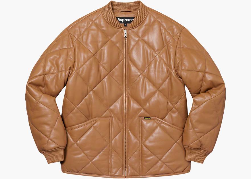 Supreme Quilted Leather Work Jacket Tan | Hype Clothinga Supreme Quilted Leather Work Jacket Tan | Hype Clothinga