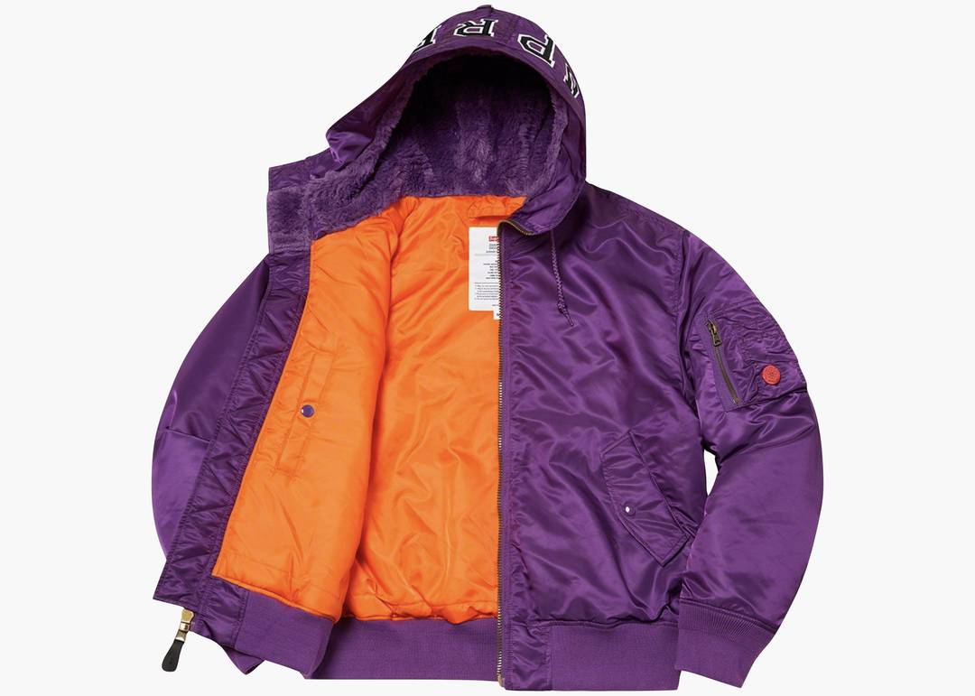 Supreme Hooded MA-1 Purple | Hype Clothinga Supreme Hooded MA-1 Purple | Hype Clothinga