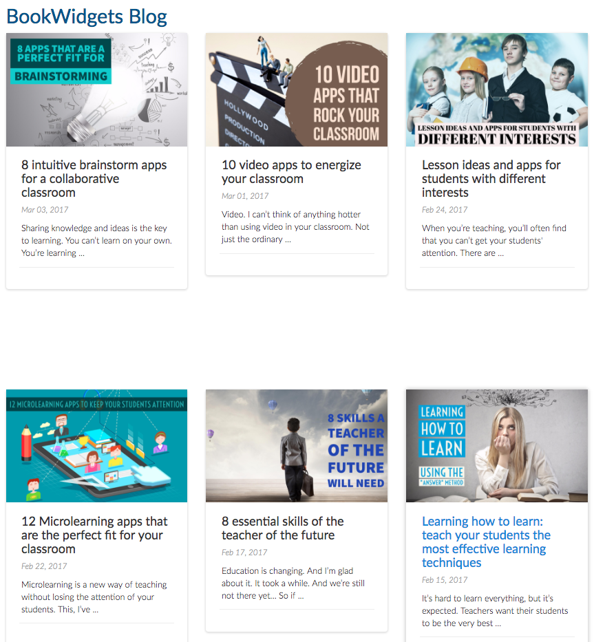 BookWidgets' social media inspiration bomb - BookWidgets