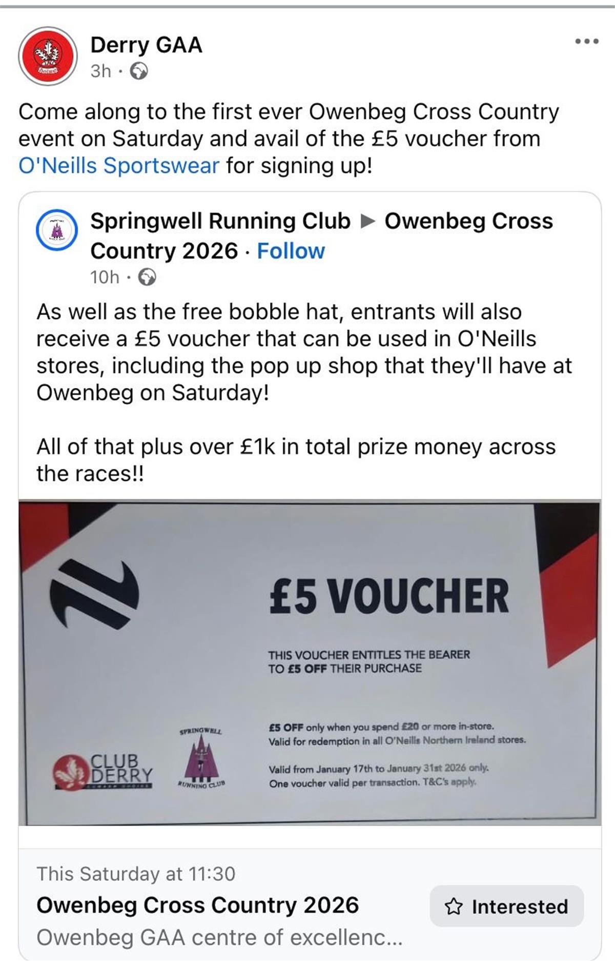 Cross Country Event at Owenbeg for P6 and P7 Pupils | Hollybush Primary ...