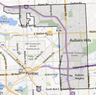 Auburn Hills Mi Zip Code Map - United States Map