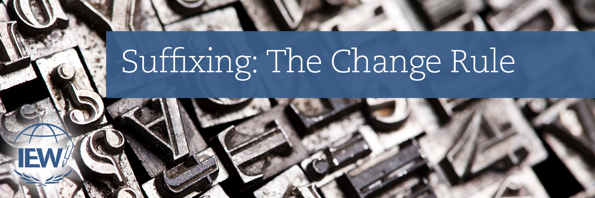 Suffixing: The Change Rule