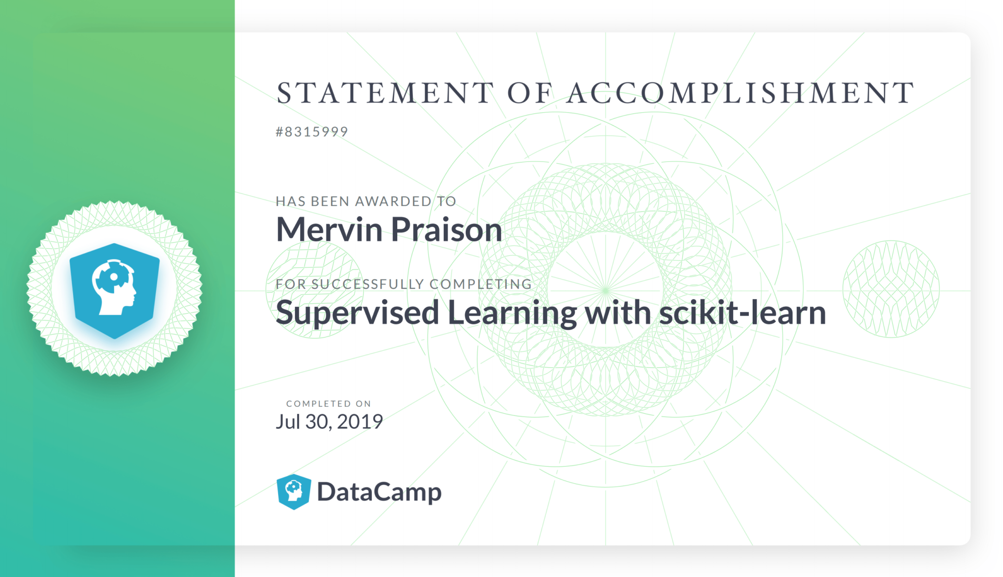 Certificates - Mervin Praison