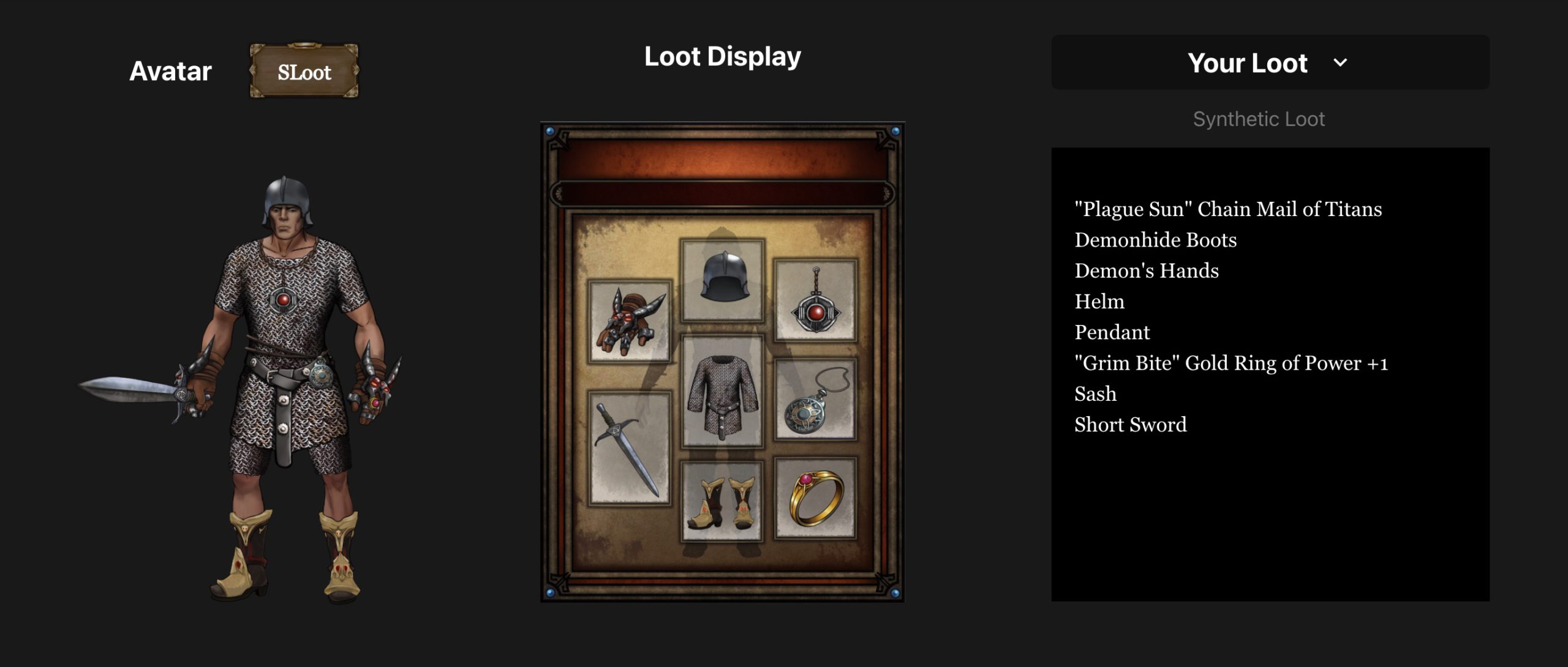 為你的 Loot 創造酷炫角色造型！Amber推出免費視覺化工具「Loot Swag」 | 動區動趨-最具影響力的區塊鏈媒體 (比特幣, 加密貨幣)