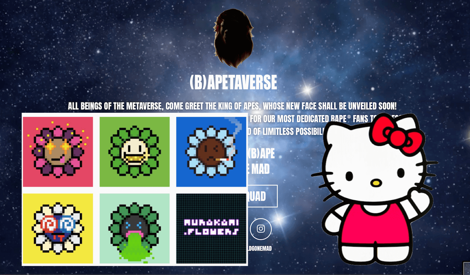 NFT連擊 | 村上隆微笑小花2月重啟、潮牌BAPE首發1萬個創「猿宇宙」、Hello Kitty進軍元宇宙 | 動區動趨-最具影響力的區塊鏈 ...