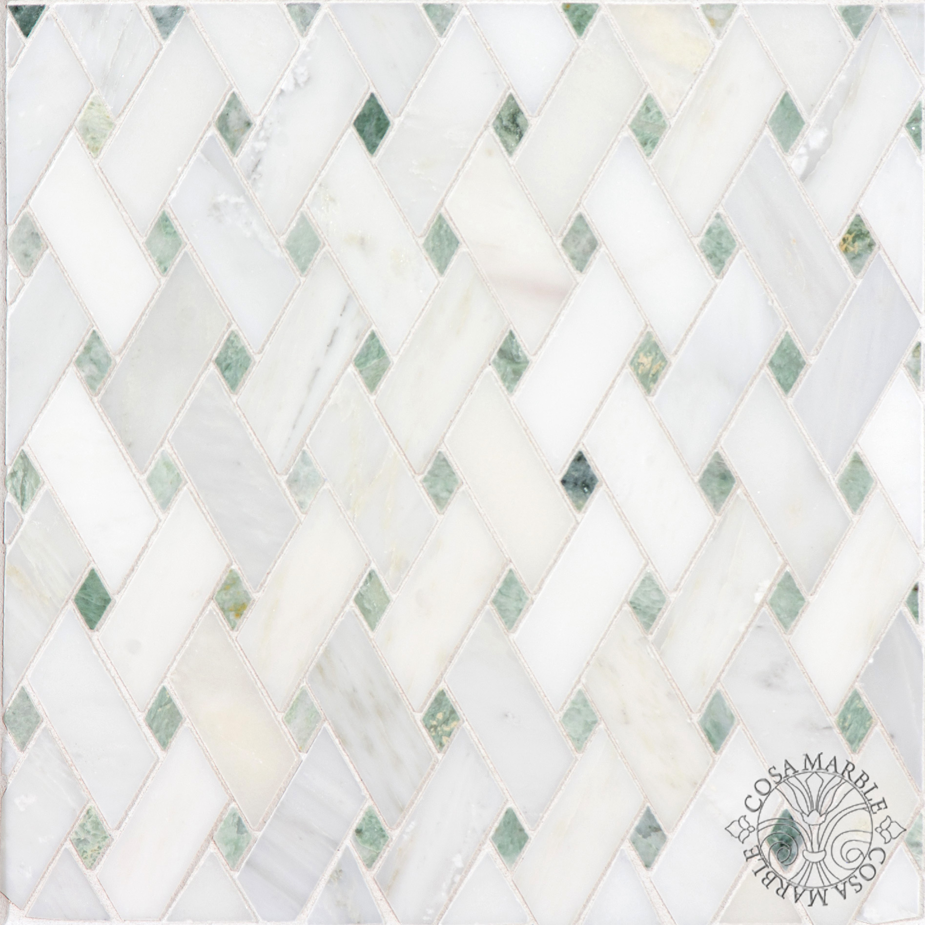 Cosa Marble: Lattice Aurora White | floors-and-wall-patterns