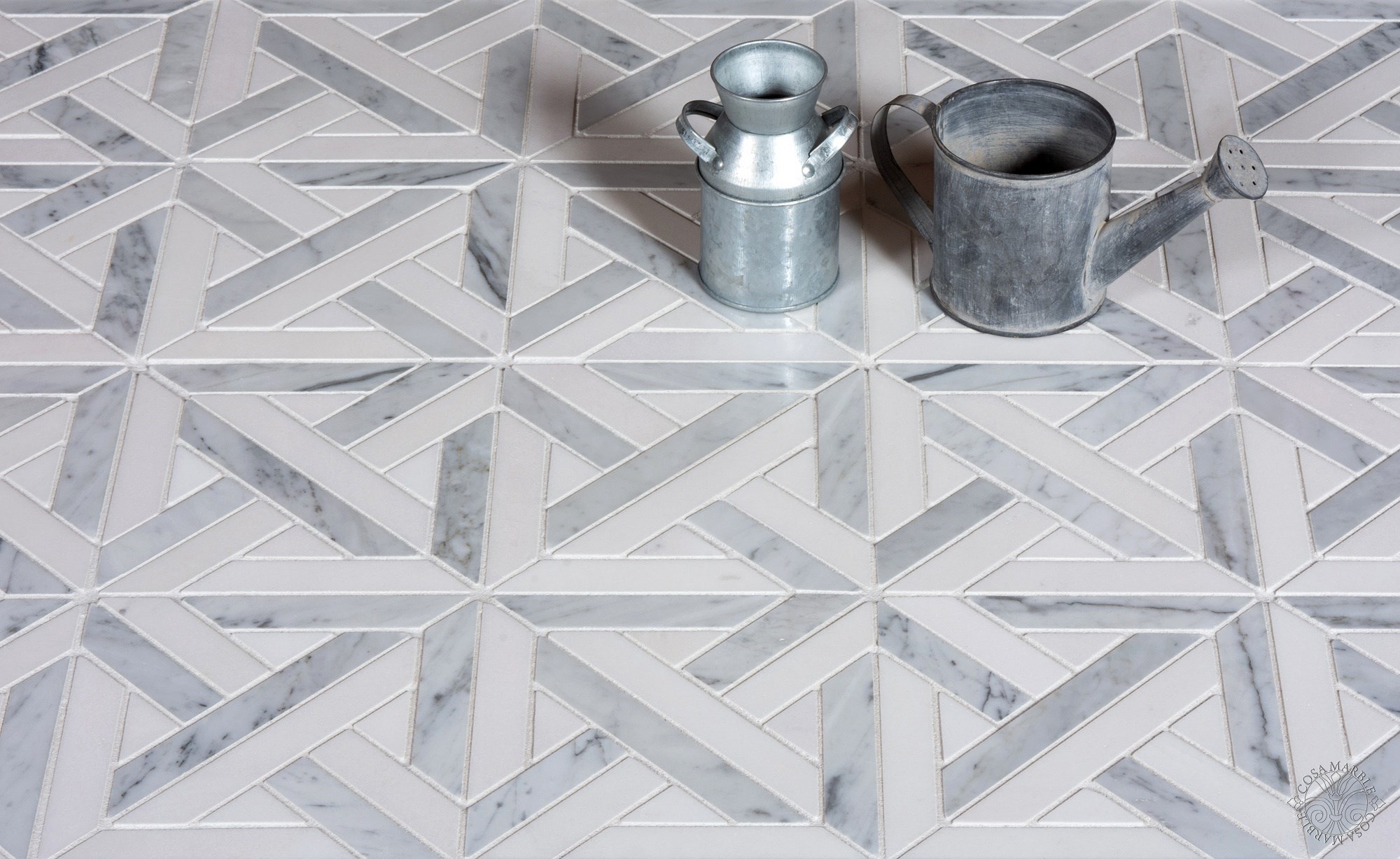 Cosa Marble: Parquet White Carrara | floors-and-wall-patterns