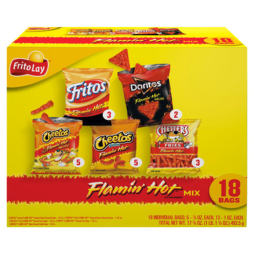 Frito Lay Snack Mix Flamin Hot Flavored