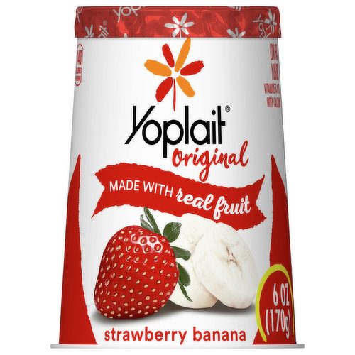 Yoplait Yogurt, Low fat, Strawberry Banana,