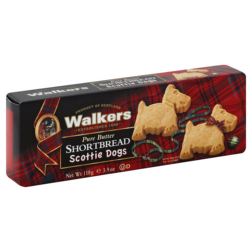 Walkers Shortbread, Pure Butter, Scottie Dogs Walkers Shortbread, Pure Butter, Scottie Dogs