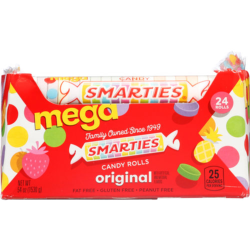 Smarties Candy Rolls, Original, Mega - Smart & Final
