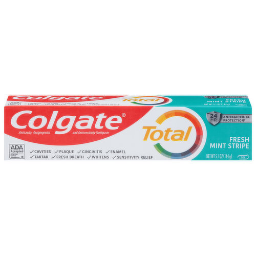 Colgate Toothpaste, Fresh Mint Stripe, Gel - Smart & Final