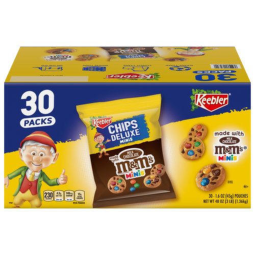 Keebler Chips Deluxe, Minis, 30 Pack - Smart & Final